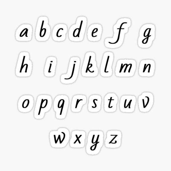 "alphabet letters pack (lowercase)" Sticker for Sale by Hi-kari | Redbubble