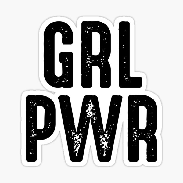 "GRL PWR Girl Power cool girl strong women fit" Sticker by Helen-Storm ...