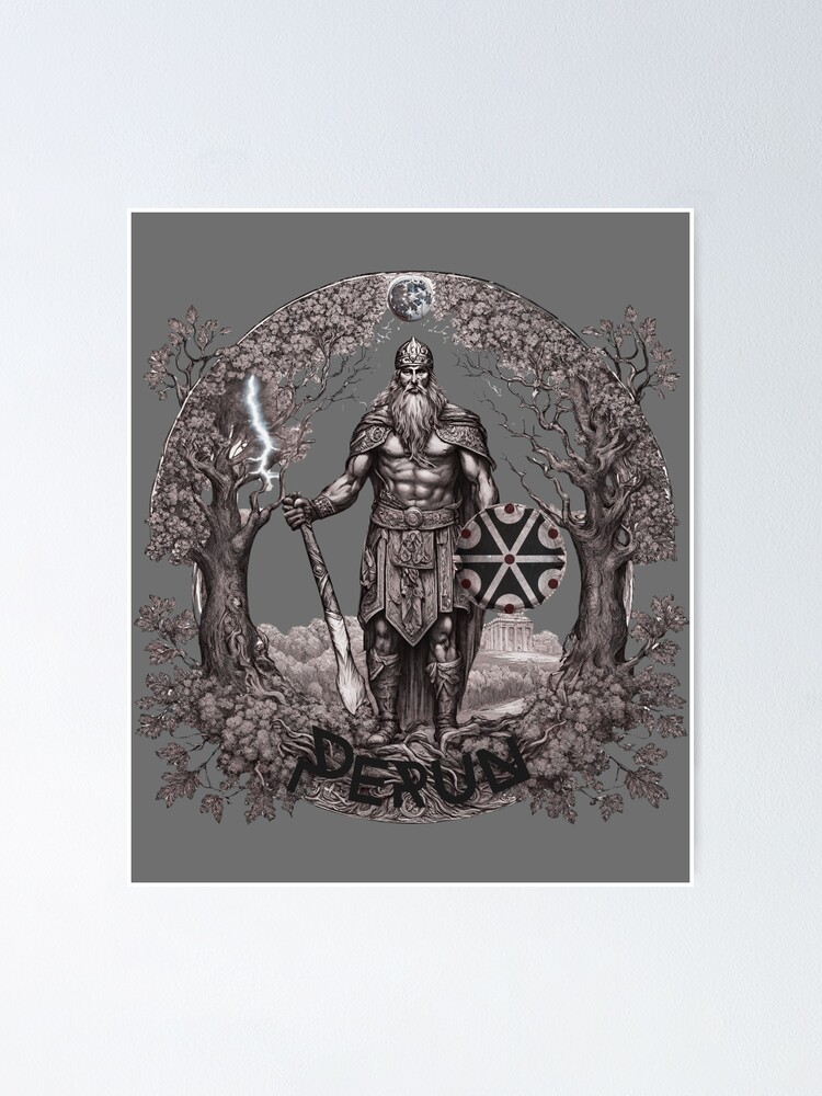 "Slavic God: Perun's Eternal Power" Poster for Sale by InnerGrow ...