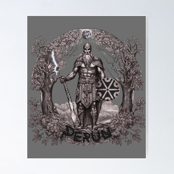"Slavic God: Perun's Eternal Power" Poster for Sale by InnerGrow ...