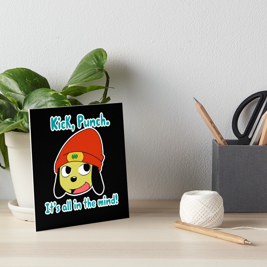 "Parappa the rapper Kick Punch, It's all in the mind!" Art Board Print ...