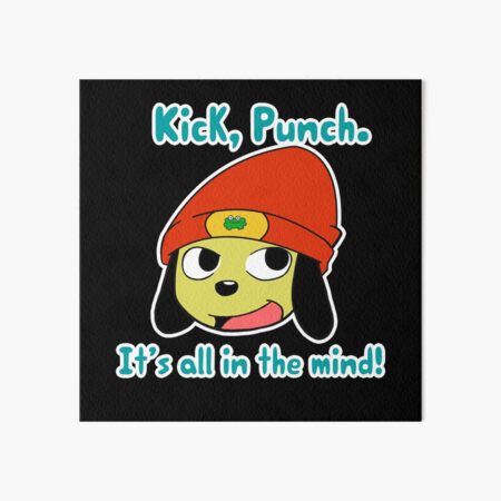 "Parappa the rapper Kick Punch, It's all in the mind!" Art Board Print ...