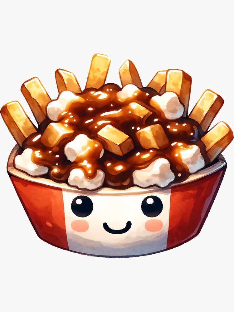 "Cute Poutine" Sticker for Sale by Emitropy | Redbubble