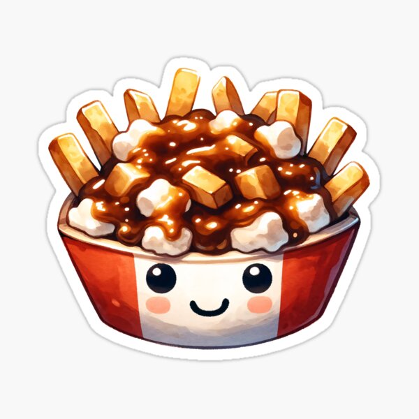 "Cute Poutine" Sticker for Sale by Emitropy | Redbubble