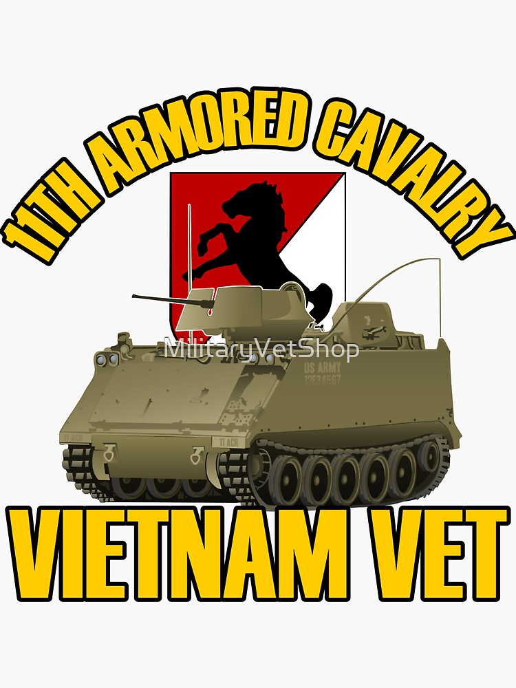 "11th ACR Vietnam ACAV" Sticker for Sale by MilitaryVetShop | Redbubble