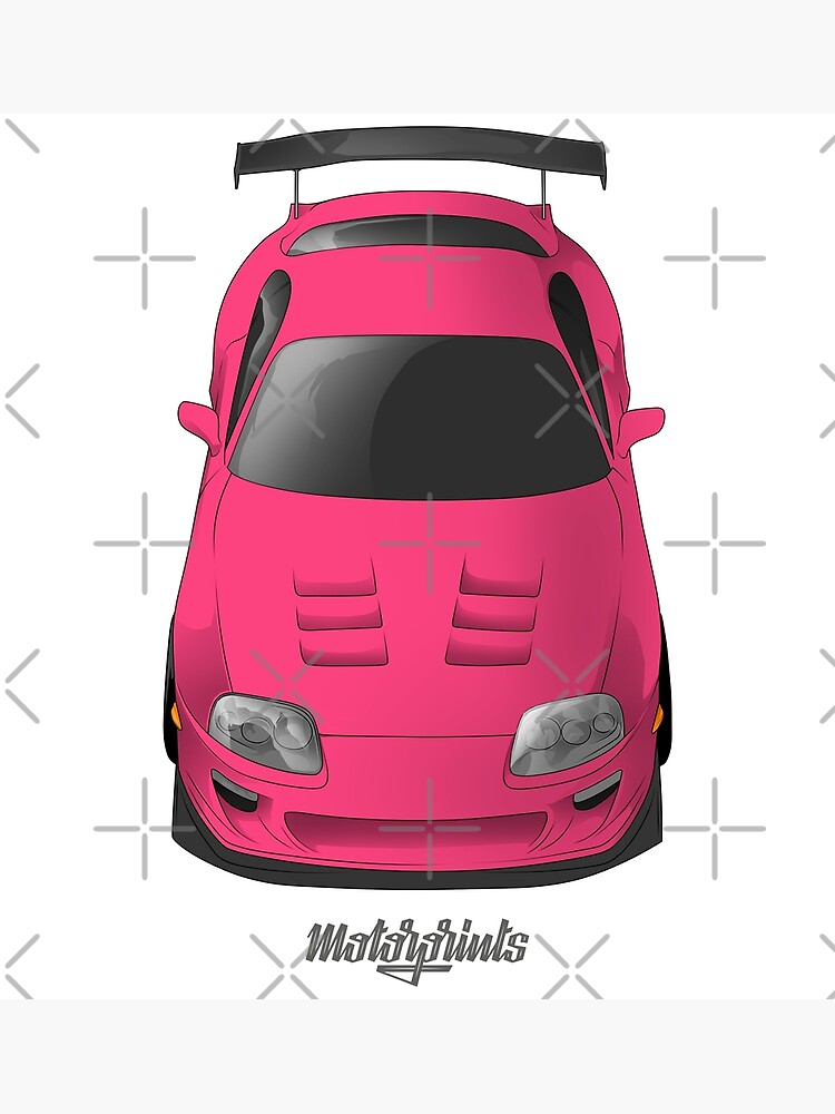 Póster «Supra mk4 (rosa)» de MotorPrints | Redbubble