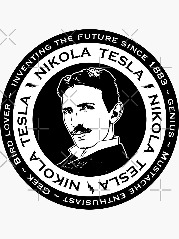 "Nikola Tesla " Sticker for Sale by Brigid Ashwood | Redbubble