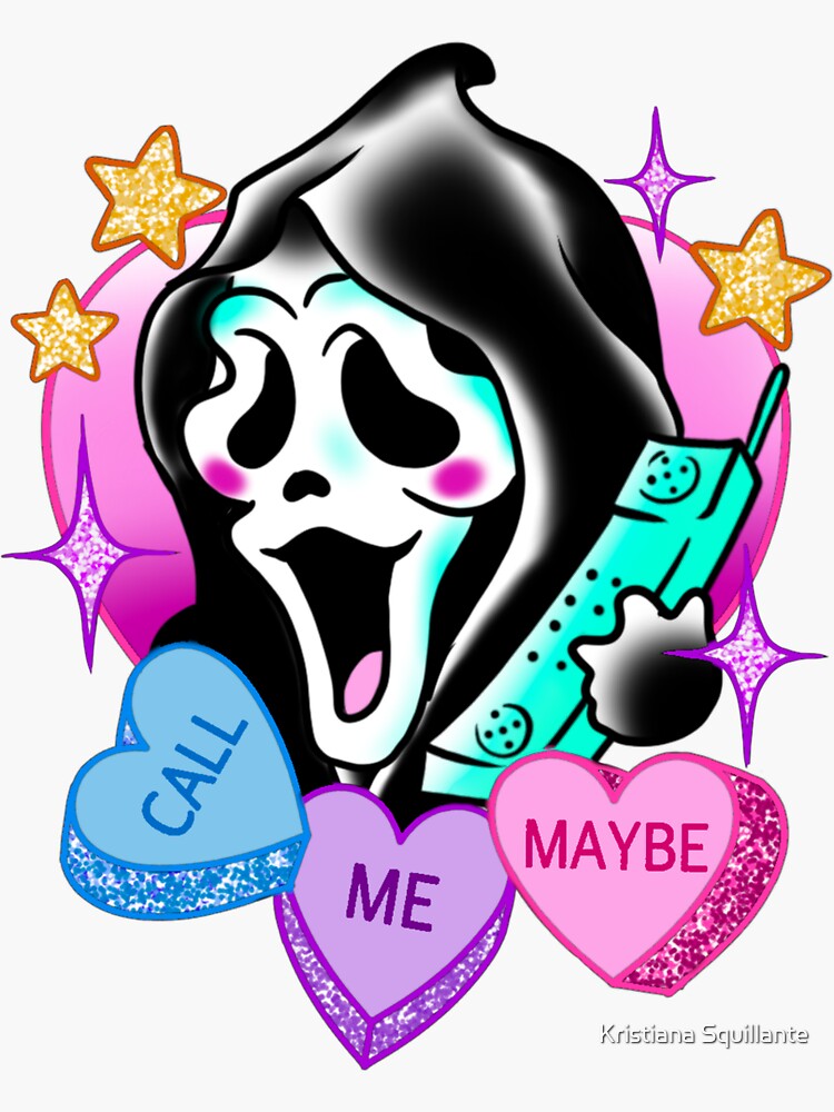 "Scream ghostface glitter" Sticker for Sale by Kristiana Squillante ...