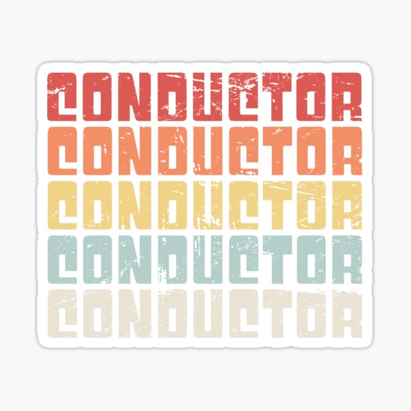 "Retro Vintage Rail Crew Railroad Train Conductor" Sticker for Sale by ...