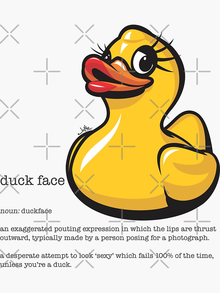 "Duck Face Dictionary Definition" Sticker for Sale by jamieleeart ...
