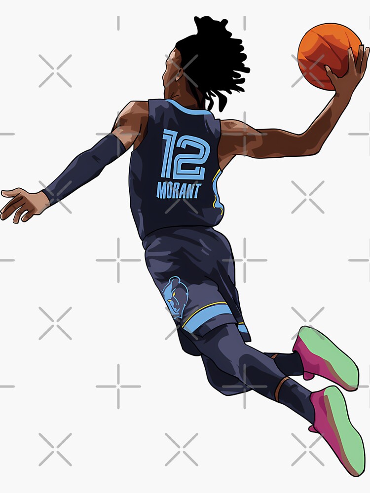 "Ja Morant" Sticker for Sale by jaklonStudios | Redbubble