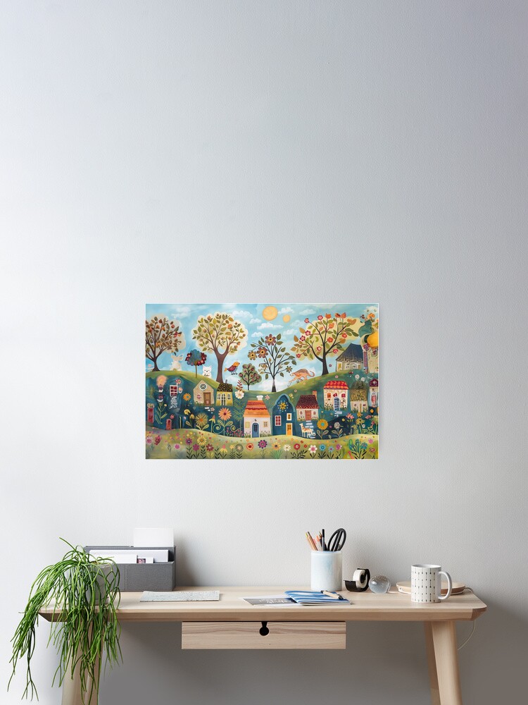 "Sunny Daydream Village" Poster for Sale by MNSY | Redbubble