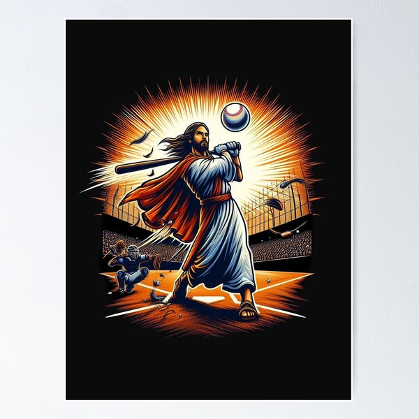 Jesus Playing Baseball Posters