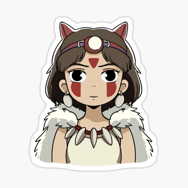 "Princess Mononoke" Sticker for Sale by btwjulis | Redbubble