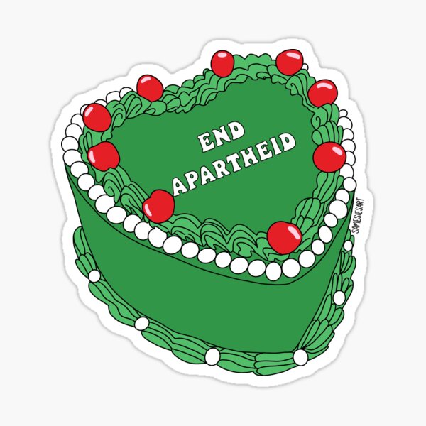 "end apartheid - samesiesart " Sticker for Sale by samesiesart | Redbubble