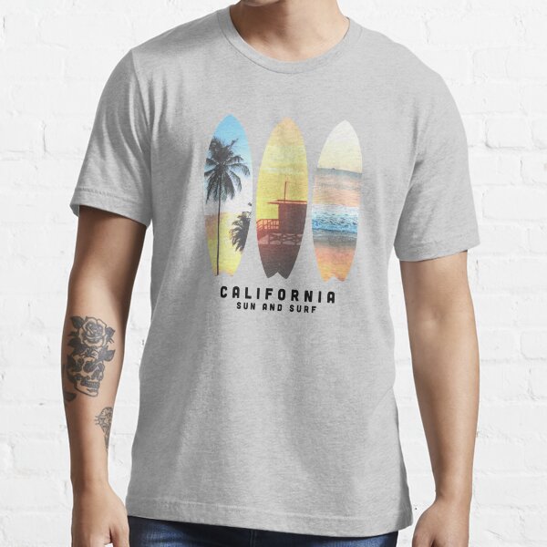 "Old School Sticker California Surf Board " T-shirt by TonySpencer ...