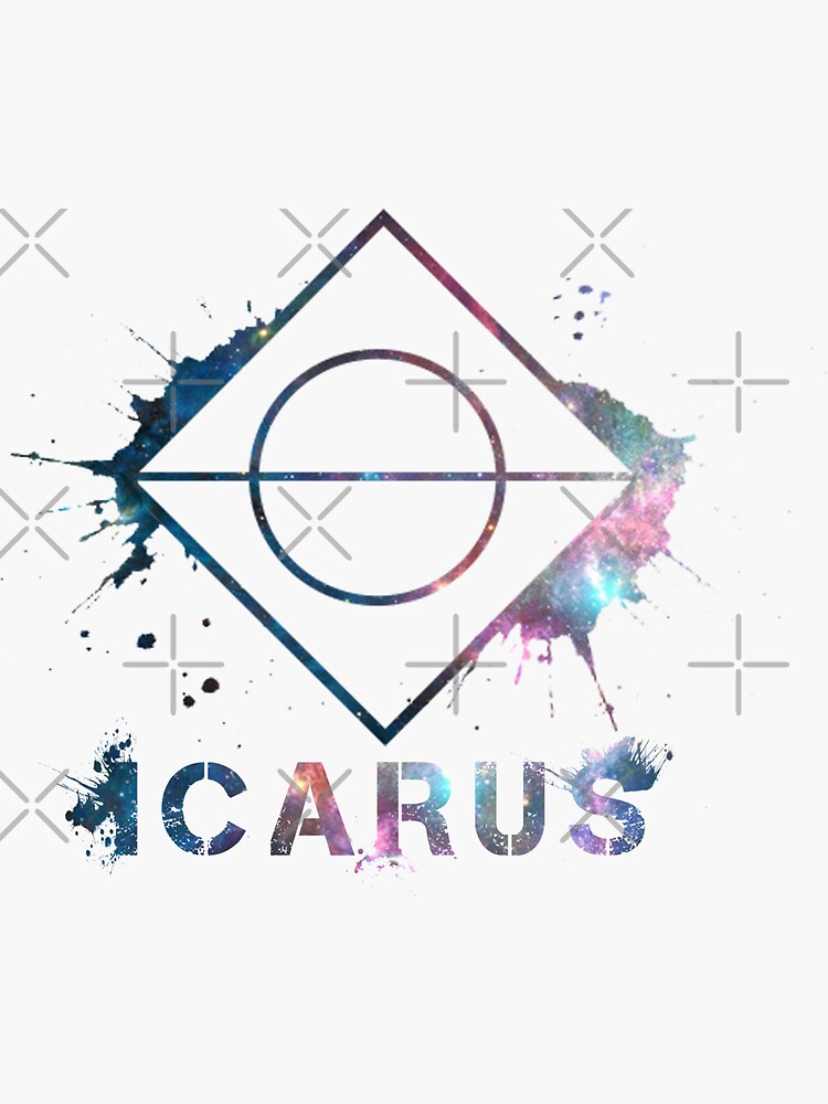 "ICARUS symbol" Sticker for Sale by PinkieEdits | Redbubble