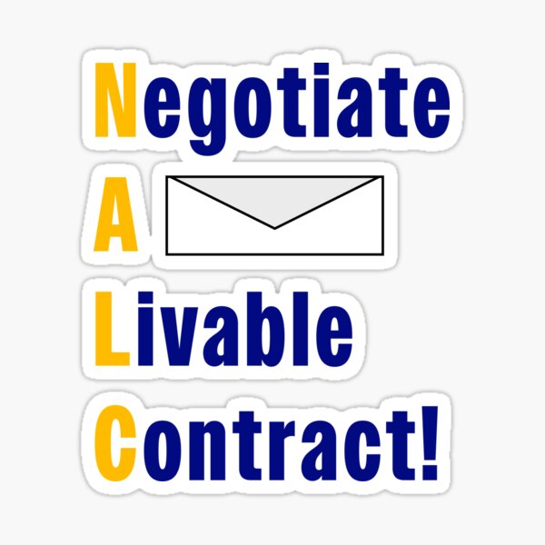 "Negotiate a Livable Contract Transparent" Sticker for Sale by ...