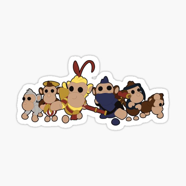 "monkey squad adopt me" Sticker for Sale by Adoptmegear | Redbubble
