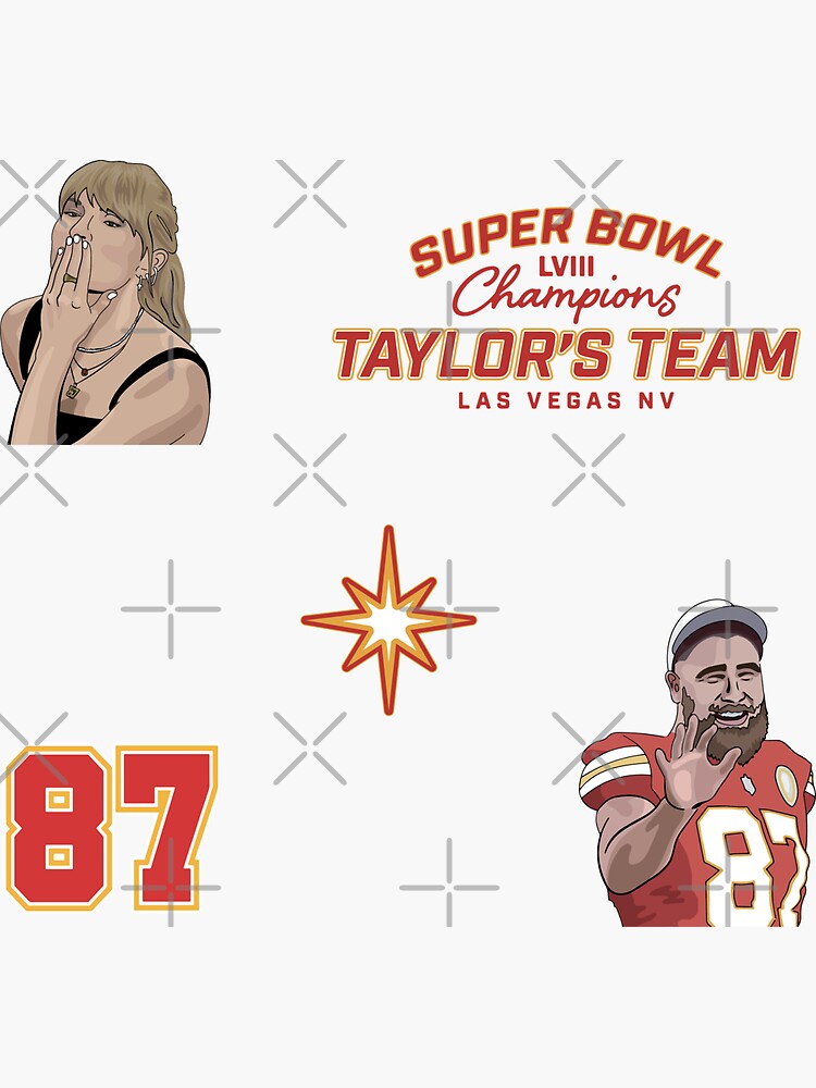 "Taylor Swift Travis Kelce Design Pack" Sticker for Sale by maura41 ...