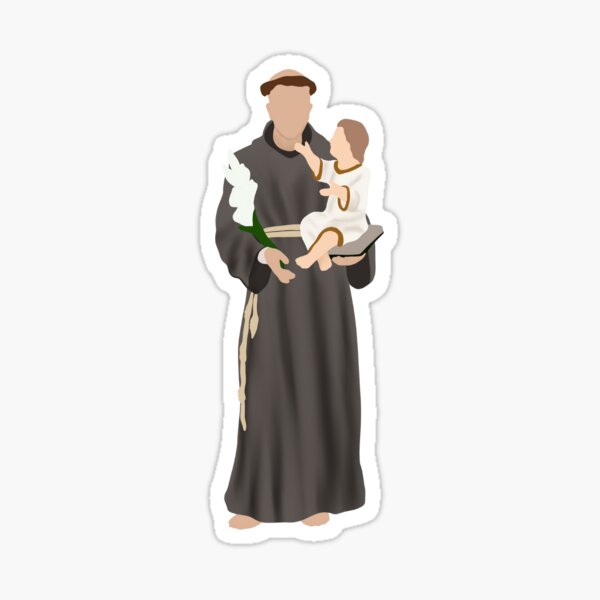 "Saint Anthony of Padua Sticker" Sticker for Sale by Void95 | Redbubble