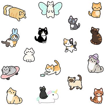 "cute cat memes pack" Sticker for Sale by ForiMoi | Redbubble
