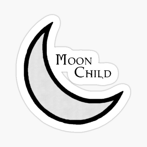 "Moon Child" Sticker for Sale by Emmysaurus-Rex | Redbubble