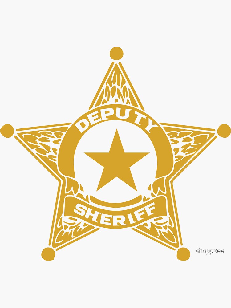 "Deputy sheriff Badge Yellow" Sticker by shoppzee | Redbubble