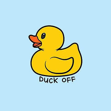 "Duck Off" Sticker for Sale by PeachyLitchi | Redbubble