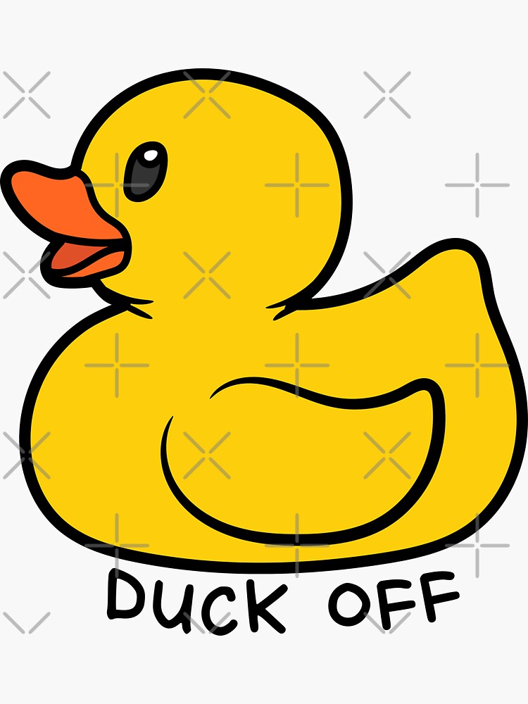 "Duck Off" Sticker for Sale by PeachyLitchi | Redbubble