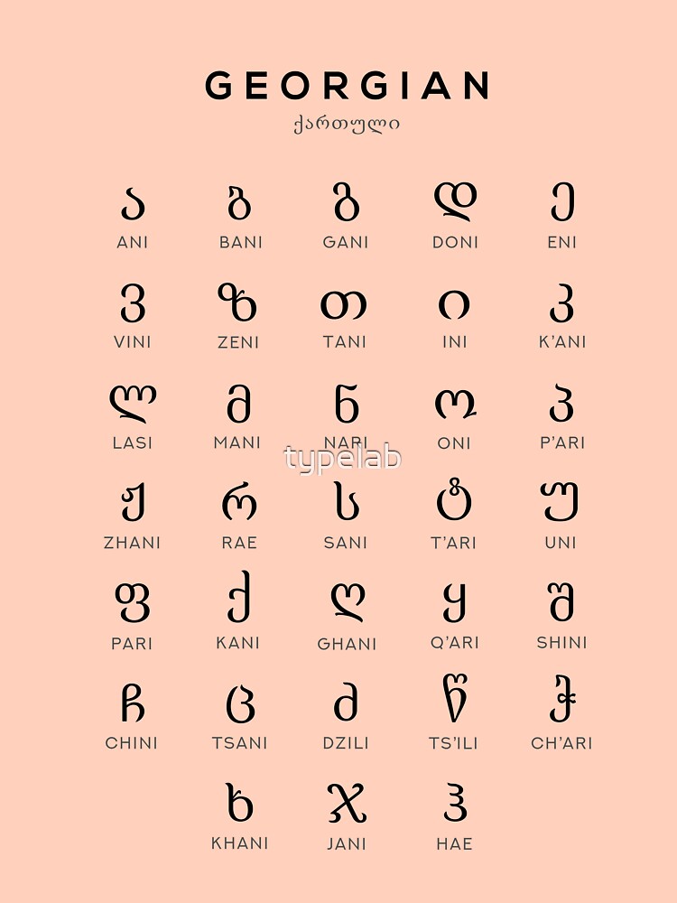 Georgian Alphabet Chart Alphabet Songs