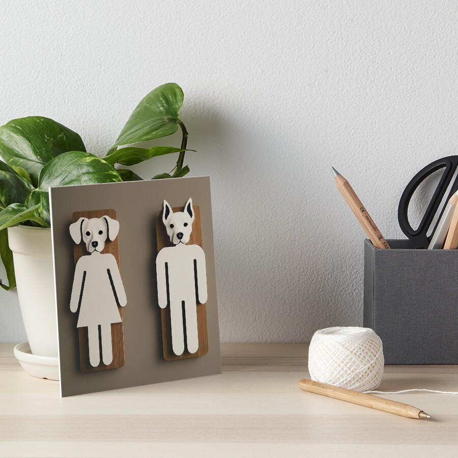 "Dog Toilet Sign" Poster for Sale by yellowveggiez | Redbubble