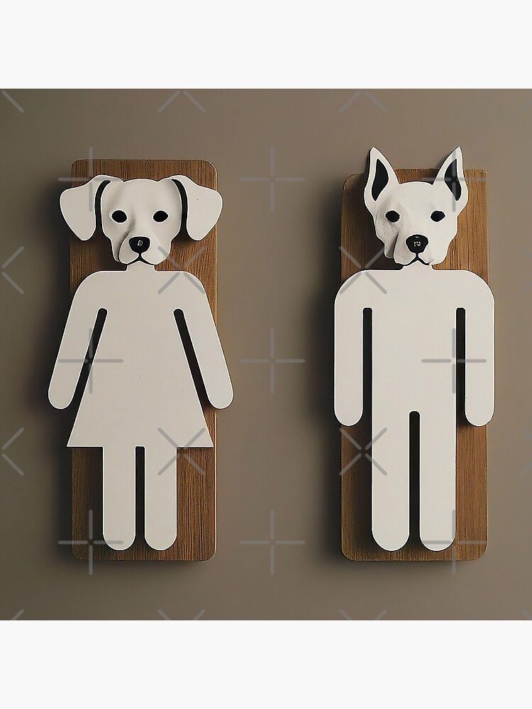 "Dog Toilet Sign" Poster for Sale by yellowveggiez | Redbubble