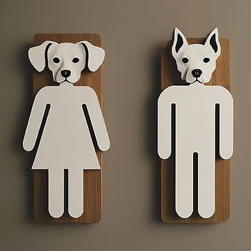 "Dog Toilet Sign" Poster for Sale by yellowveggiez | Redbubble