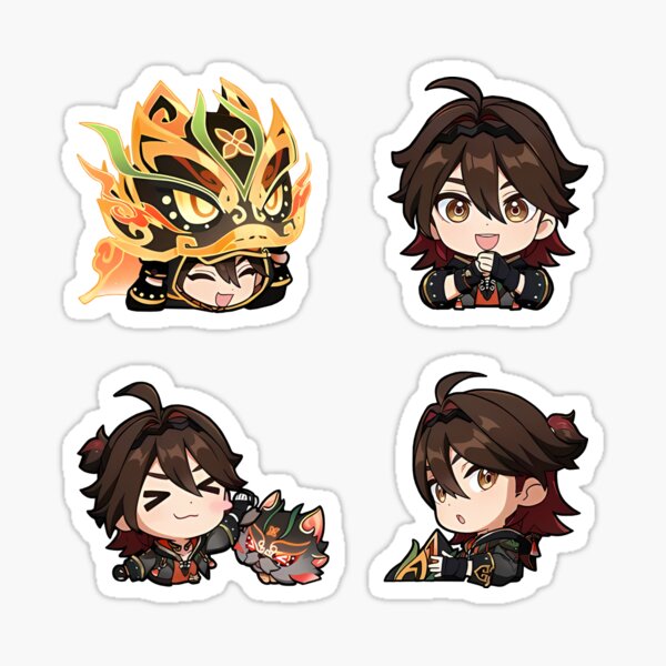 "Gaming Genshin Impact Chibi Stickers Set" Sticker for Sale by dudu ...