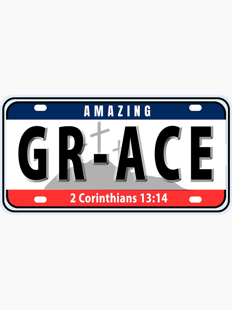 "AMAZING GRACE EASTER CHRISTIAN NUMBER PLATE" Sticker for Sale by ...