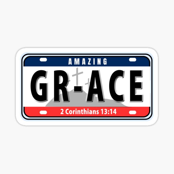 "AMAZING GRACE EASTER CHRISTIAN NUMBER PLATE" Sticker for Sale by ...