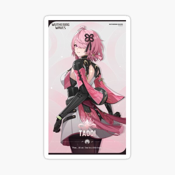 "Wuthering Waves - Taoqi - Character Official Poster 2024" Sticker for ...