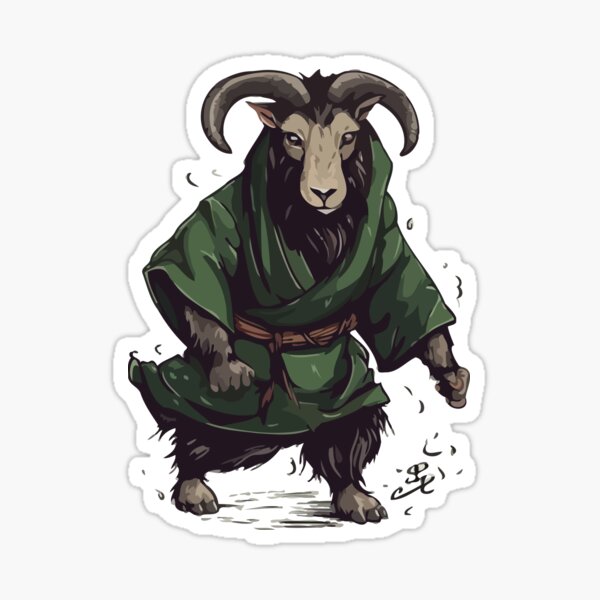 "Ninja Goat " Sticker for Sale by uniqueD | Redbubble