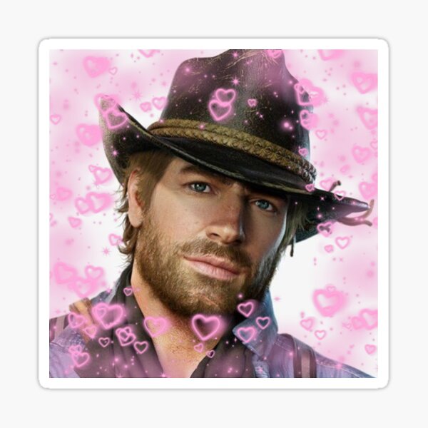"Arthur Morgan Hearts" Sticker for Sale by BreadIsGay | Redbubble