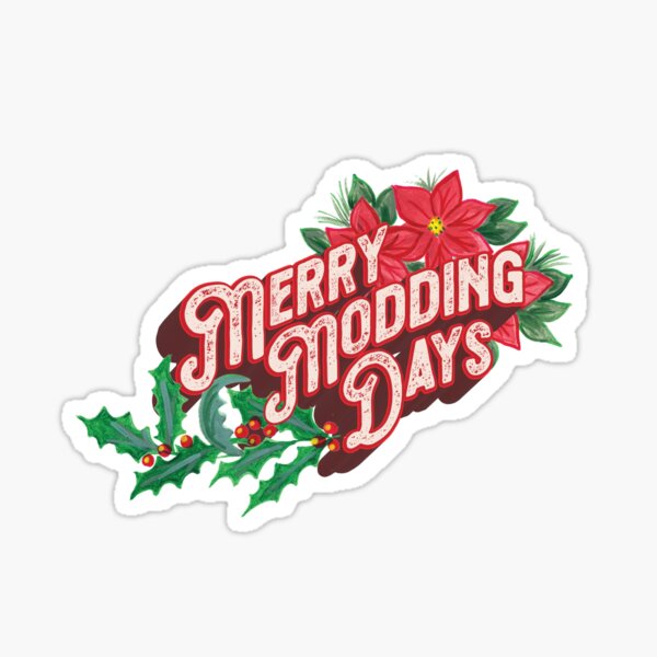 "Merry Modding Days Logo" Sticker for Sale by Veta Phoenix | Redbubble