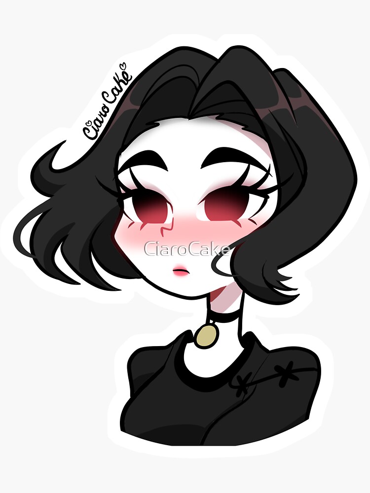 "Wojak doomer goth girl meme" Sticker for Sale by CiaroCake | Redbubble