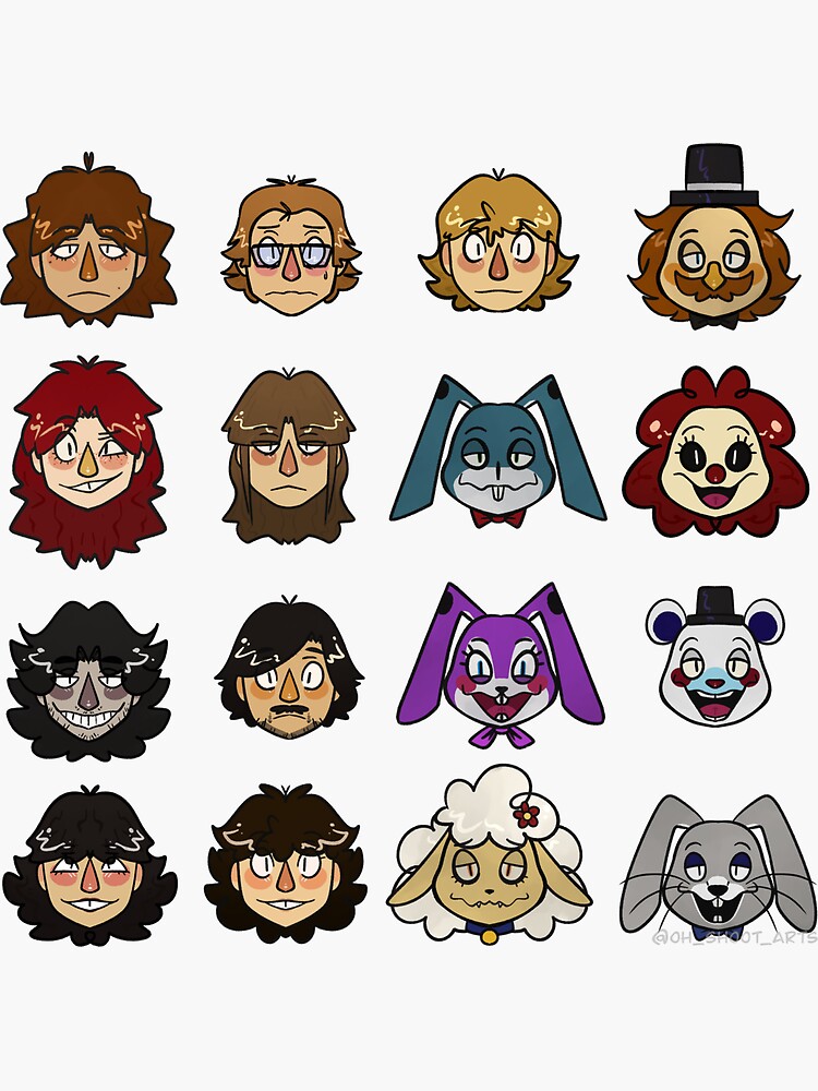 "All the Walten Files Crew" Sticker for Sale by ohshoot | Redbubble