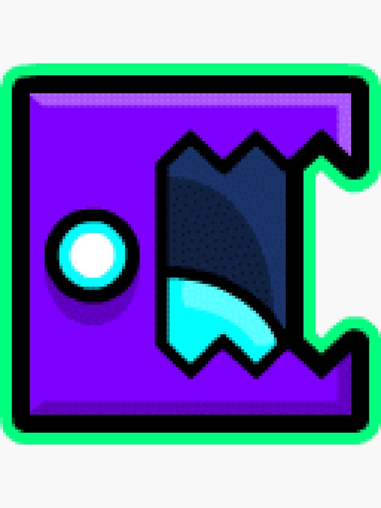 "RobTop sneak peek cube Geometry Dash 2.2 Icon" Sticker for Sale by ...