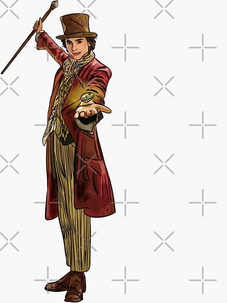 "Wonka Sticker" Sticker for Sale by TheArtBakery67 | Redbubble