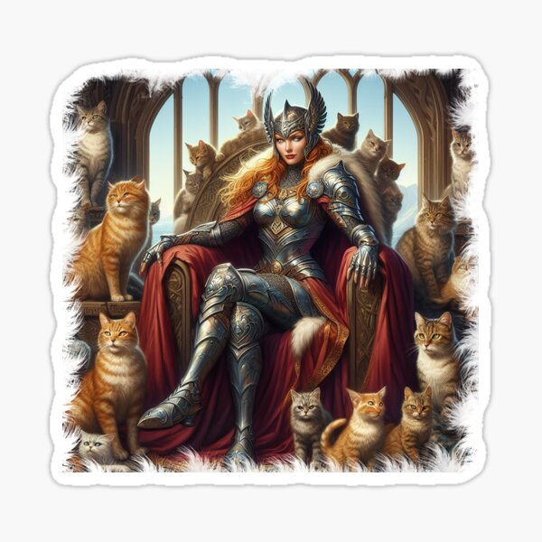 "FREYA, NORSE GODDESS" Sticker for Sale by Foxlindesigns | Redbubble