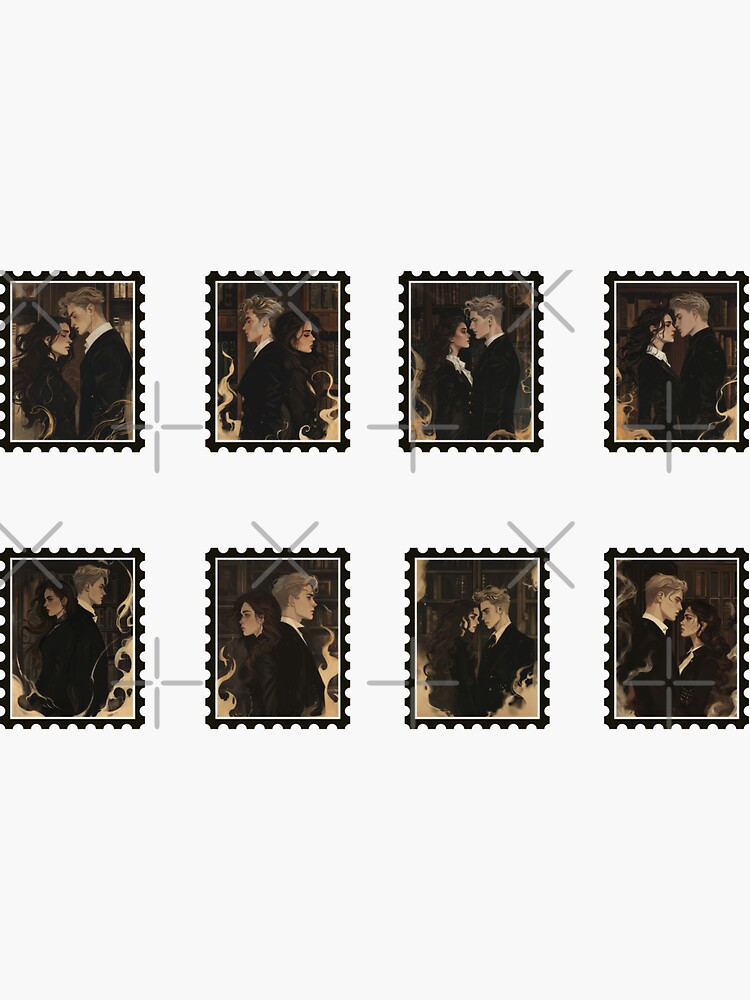"Dramione Stamp Collection" Sticker for Sale by AntoVu | Redbubble
