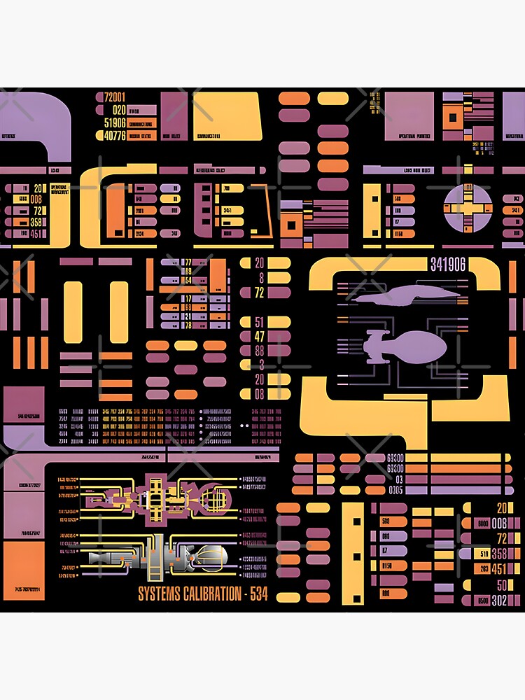 "SciFi Computer Panel LCARS Repeating Pattern" Sticker for Sale by ...