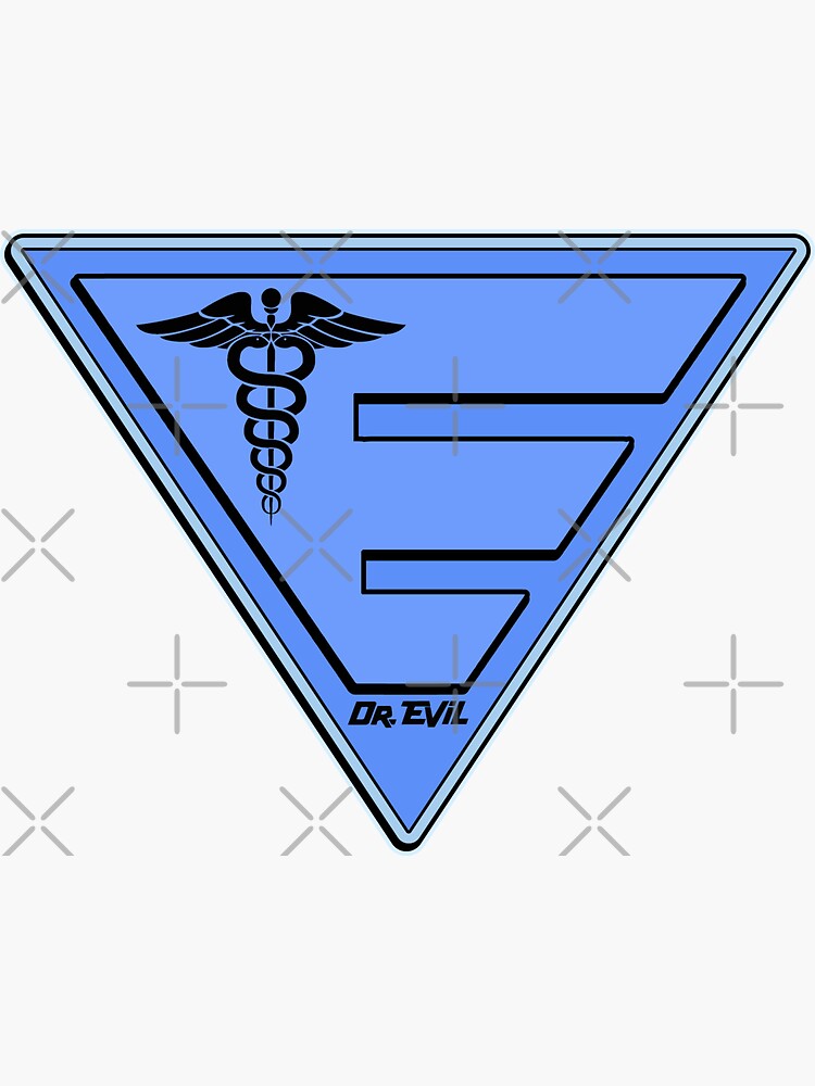 "Dr Evil Logo" Sticker for Sale by ourkid | Redbubble