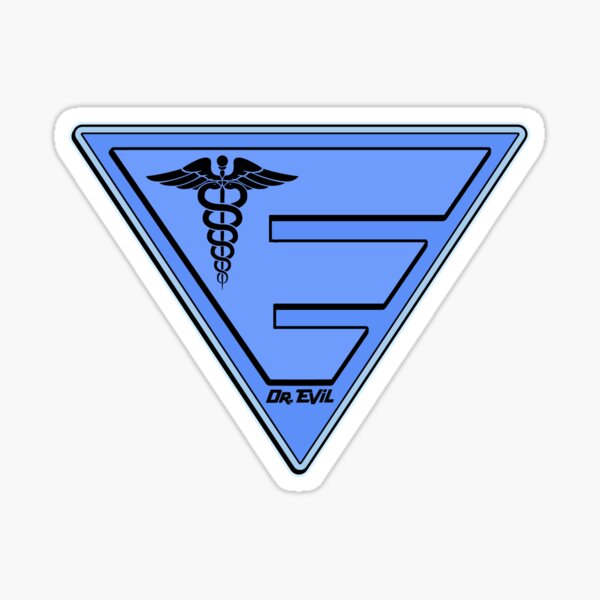 "Dr Evil Logo" Sticker for Sale by ourkid | Redbubble